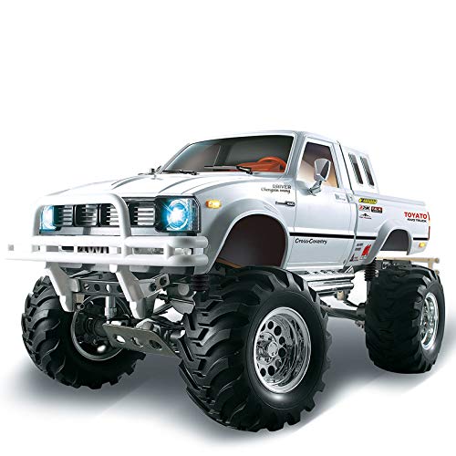 wheelfun HG 1/10 4WD RC Pickup Truck 4X4 Rally Car Racing Crawler KIT Model Chassis Gearbox White