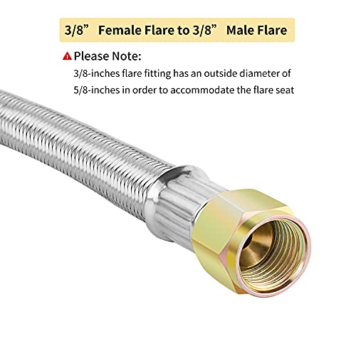 MONKKIGO 5FT Propane Regulator with Hose, Stainless Steel Braided Propane Gas Regulators and Gauges for Most LP Gas Grill, Heater and Fire Pit Table