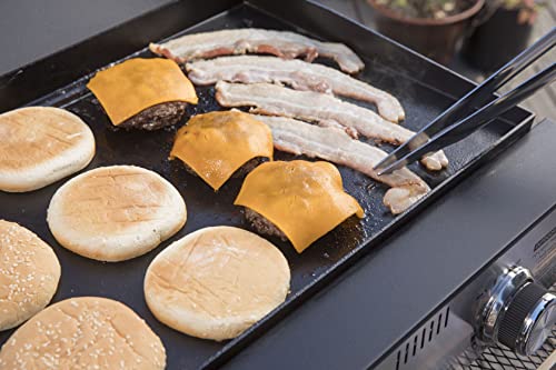 Monument Grills Portable Table Top Griddle, Flat Top Propane Gas Grill Griddle 22 inch 2-Burner 15,000 BTUs 312 sq. in. for Outdoor Cooking Camping, Black