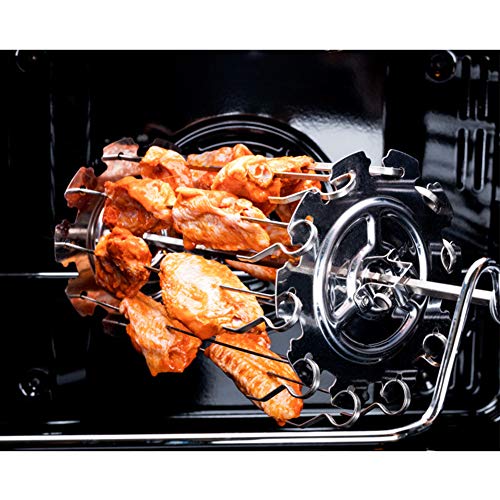 GEZICHTA BBQ Roaster Stainless Steel Roaster Rotisserie Skewers Needle Cage Oven Kebab Maker Grill