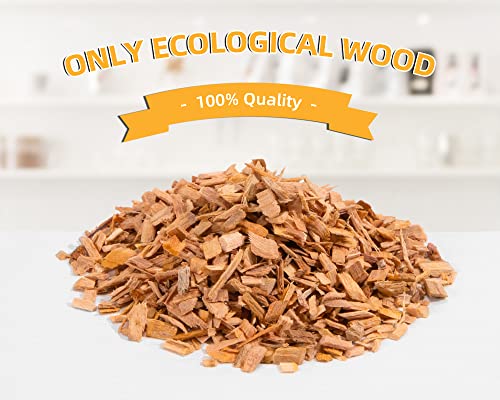 Natural Wood Chips for Smoker and Smoking Gun-Set of 8 Variety Pack-Hickory, Oak, Cherry, Apple, Peach, Beech, Walnut, Pear-3.5 OZ Each Great for Smoking Beef Chicken Fish Cocktail Whiskey & Drinks
