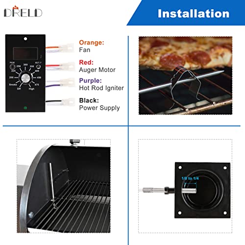 Replacement for Pit Boss Pellet Grills Digital Temperature Control Panel Kit, with Thermostat Controller Board, Temperature Probe, Hot Rod Ignition Meat Probe