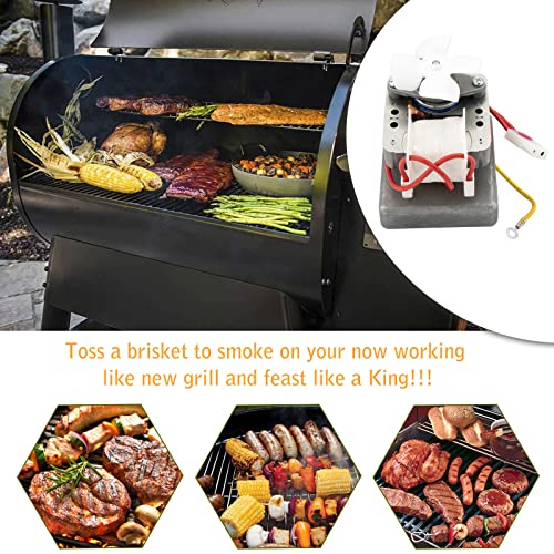 IVONNEY Auger Motor for Pit Boss Traeger Auger Motor Replacement, Grill Auger Motor Compatible with Pellet Grills & Camp Chef Smoker Grill - 1.6Rpm Barbecue Auger Motor, 110V 60Hz