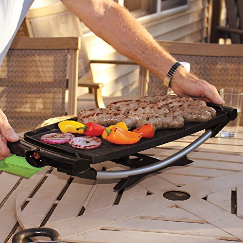 George Foreman 12-Serving Indoor/Outdoor Rectangular Electric Grill, Red, GFO201R