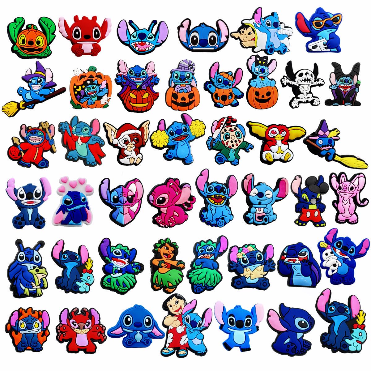 44 PCS Cartoon Charms for Girls Boys Kids Cartoon Croc Charms PVC Anime Pins Shoe Charms for Clog Sandals Bracelet Wristband Decoration Accessories Birthday Gift
