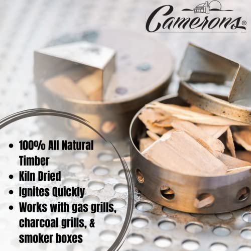 Camerons Products Wood Smoker Chips 3 Pack~ 2 lb. Bag, 260 cu. in. - Apple, Hickory, Mesquite, 100% Natural, Fine Wood Smoking and Barbecue Chips…