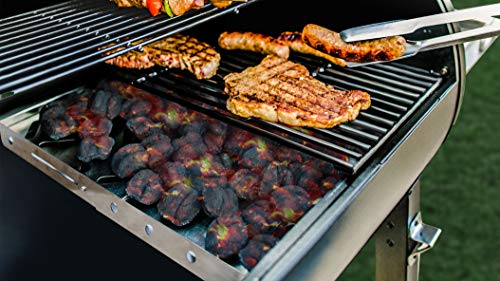 CHAR-PiT Universal Charcoal Grill Tray - Compatible with Smoker & Gas Grills - Charcoal Holder/Box - Stainless Steel Grill Tray - Built in Ash Pan- Easy Install & Mess- Free Cleanup
