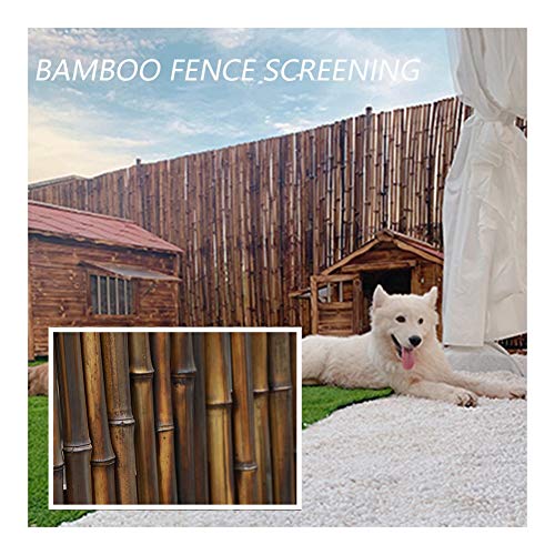 GDMING 2020 Update Bamboo Garden Fencing Screening Roll Outdoor Retro Decorative Privacy Hedging UV Fade Protected Bold Natural Bamboo Durable, 2 Colors, 12 Sizes (Color : Brown, Size : 1x3m)