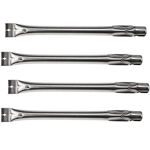 Adviace 14.75 inch Grill Burner Tubes Replacement for Kenmore Grill Replacement Parts 146.23678310, 146.23679310, 146.34611410, Set of 4 Pipe Burners for BBQ Pro 146.23676310, 146.23770310 Gas Grill