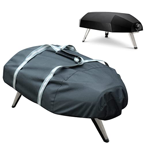 TOHONFOO Pizza Oven Carry Cover for Ooni Koda 12 Gas Pizza Oven Heavy Duty Waterproof 600D Oxford Fabric Portable Outdoor Pizza Oven Carry Accessories Black