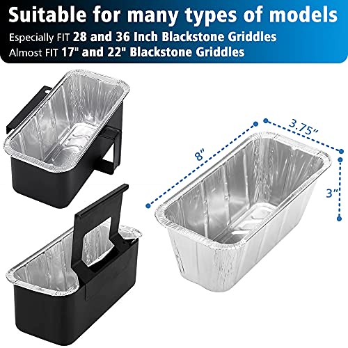 Matchwaves 20 Pack Blackstone Grease Cup Liners, Grease Catcher Liner, Aluminum Foil Drip Pan for 28 and 36 inch Blackstone Griddle
