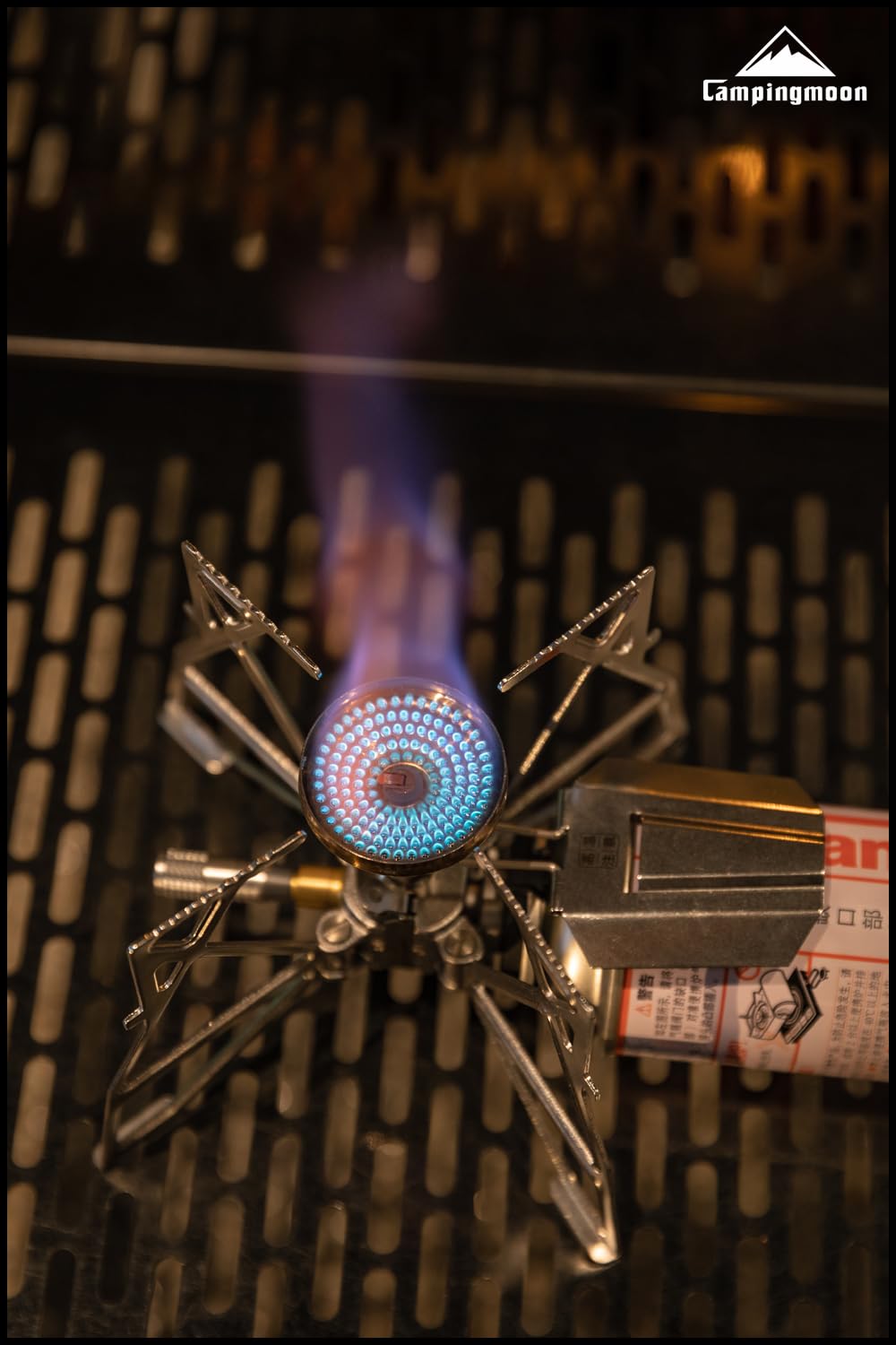 CAMPINGMOON Butane Camping Stove Portable Regulator Single Burner w/Storage Bag XD-3 (Silver w/igniter)