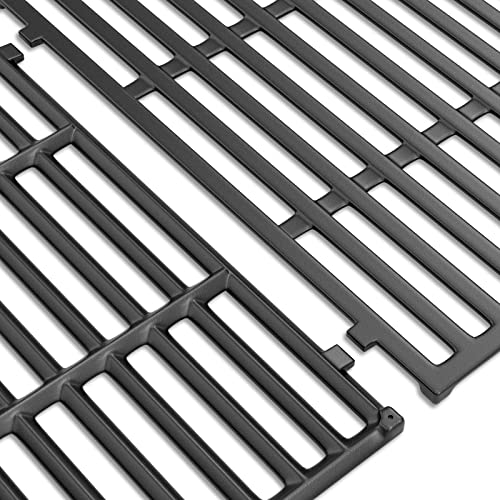 SafBbcue 7638 Cast Iron Cooking Grates Replacement for Weber E-310 E-320 S-310 Spirit II E-310 SP320 Spirit 700 Series Genesis Silver/Gold B/C 45010001 46510001 7526 7639 7525