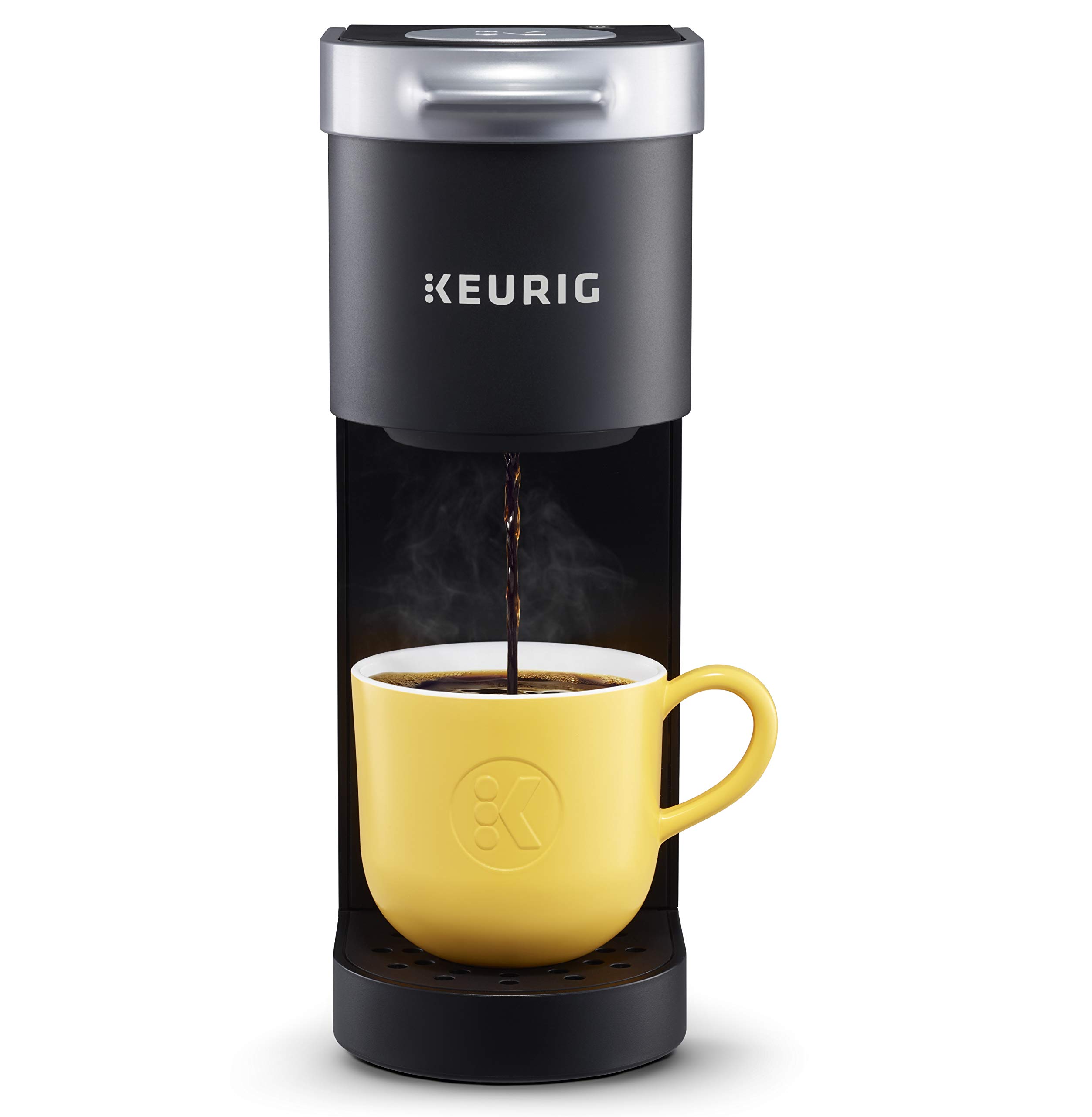 Emerson 0.7 CU. FT. 700 Watt, Touch Control, Black Microwave Oven, MW7302B & Keurig K-Mini Single Serve Coffee Maker, Black