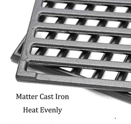 MONIBAQ Grill Grates Replacement for Weber Spirit 310, Grill Replace Parts for Spirit II 310 Series, Cast Iron Cooking Grid Replace for Weber Spirit E-310 S-310 Genesis 1000 Genesis Gold Silver