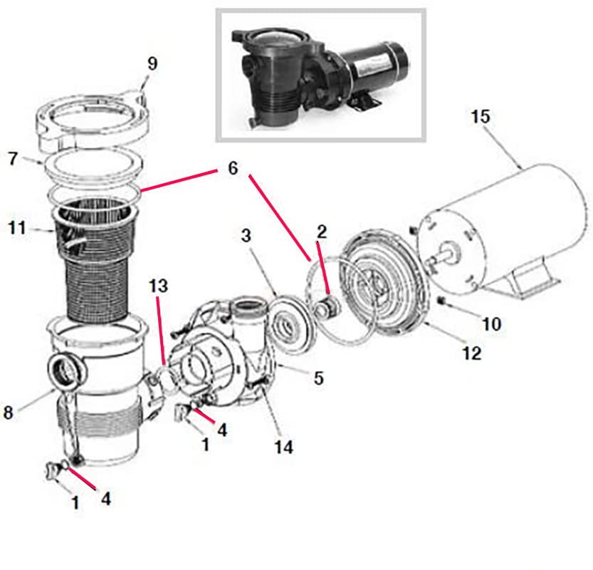 Tiki Island Pool Express Compatible with Pentair Optiflo Pump O-Ring Shafft Seal Kit fits 3/4 to 1 1/2 HP