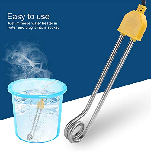 Labuduo Immersion Heater, Immersion Boiler Blow Up Hot Tub Portable 1000W Pool Heater for Bathroom Sinks Outdoor Pond, Buckets, and Inflatable Swimming Pools(12)