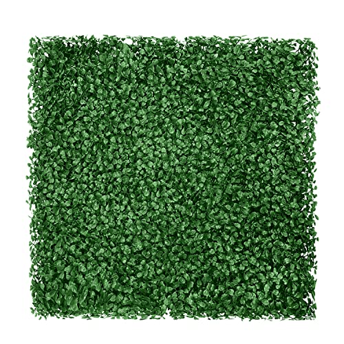 Windscreen4less Artificial Faux Ivy Leaf Decorative Fence Screen 20'' x 20" Boxwood/Milan Leaves Fence Patio Panel, Dark Green 20 Pieces