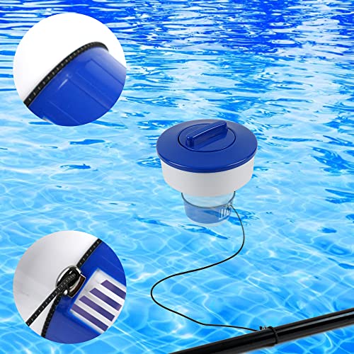 6 Pieces Pool Chlorine Floater Leash, Tether Floating Chlorine Dispenser to Pool Vacuum Hose Used to Protect Pool Chlorine Float from Collision Damage