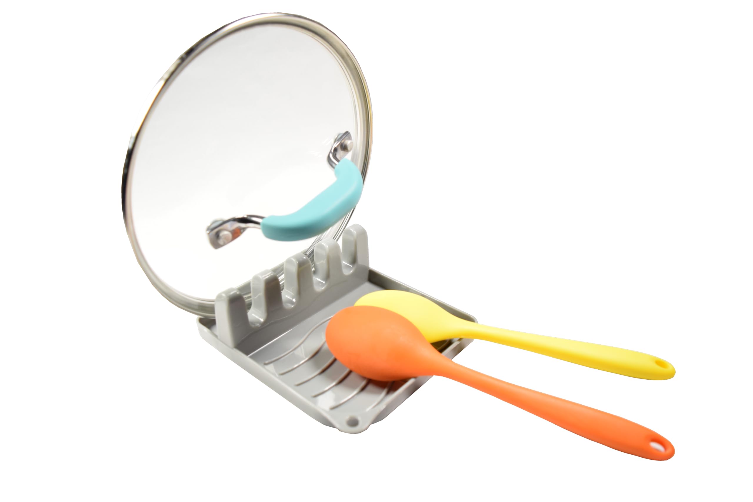 2 pack, Kitchen Spoon Rest, Pot Lid Holder, for Multiple Utensils, Heat Resistant, for Spoons, Spatulas, tongs, and More
