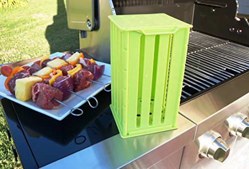 Kebab Brochette Brocheta Shish EZ BBQ Kabob Skewer Maker with Stainless Steel Skewers