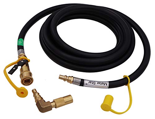 METER STAR 12FT Male/Female Quick-Connect RV Propane Extension Hose for 17"/22" Blackstone Tabletop Griddle