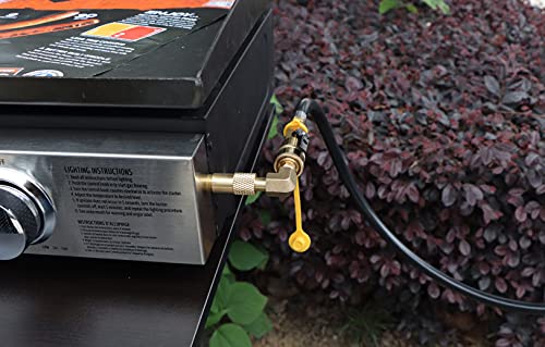 METER STAR 12FT Male/Female Quick-Connect RV Propane Extension Hose for 17"/22" Blackstone Tabletop Griddle