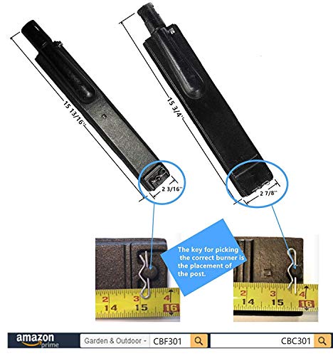 Hongso Grill Burners and Heat Plates for Nexgrill 720-0145 720-0026 681955, Sterling Forge Estate 2704 Chateau 3304 Grills, 4-PK