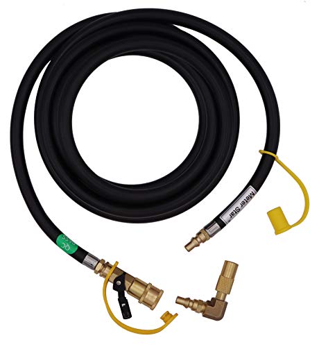 METER STAR 12FT Male/Female Quick-Connect RV Propane Extension Hose for 17"/22" Blackstone Tabletop Griddle