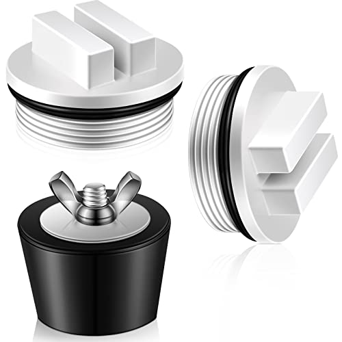Huhumy 3 Pcs 1.5" Threaded Pool Spa Return Line Plug Rubber Plugs for Pool with O Ring for Winter Pools Inground Pool Above Ground Pool
