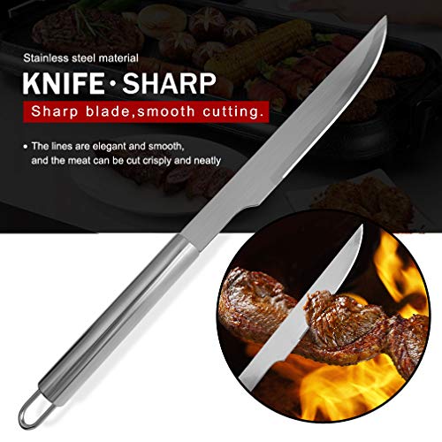 SDLQY-BBQ Grilling Tools Set - Stainless Steel Grilling Accessories with Free Portable Bag. (5PCS)