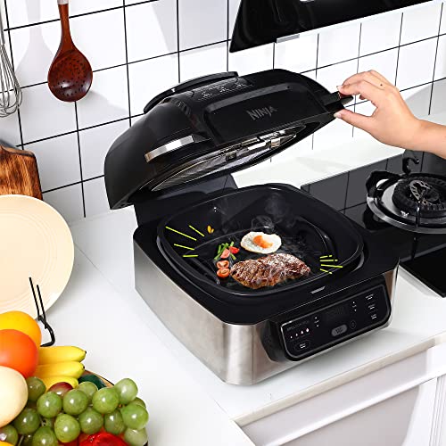 Grill Griddle Plate for Ninja AG300 AG300C AG301 AG301C AG302 AG400 IG301A Indoor Foodie Grill Grate(10 x 8 inch)