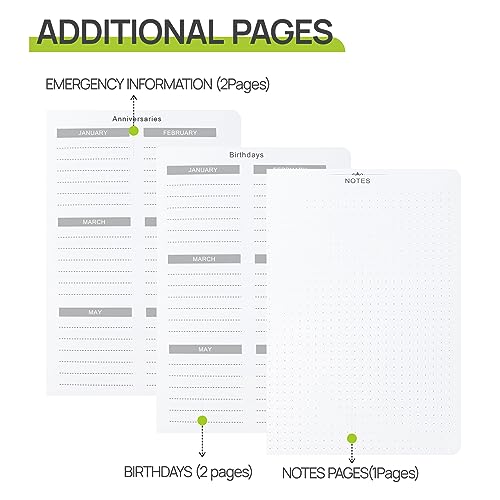 Stilip Address Book with Alphabetical Tabs - Large Print Hardcover for Organizing Contacts, Handy Size Small Address Book for All Your Important Information in One Place - Green