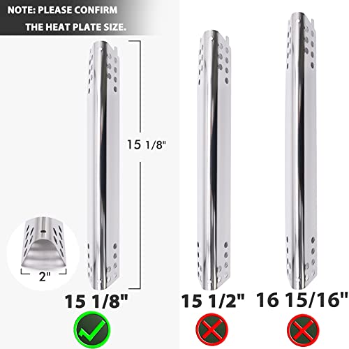 Yiming Grill Replacement Parts Compatible for Charbroil Advantage Series 4 Burner 463344015 463343015 463433016 463240115 463432215 463240015 Grills, Stainless Pipe Burner, Heat Plate, Carryover Tube