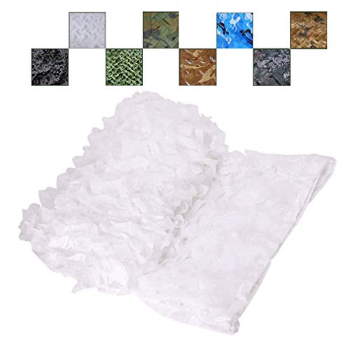 NIANXINN Camo Camouflage Net,150D Oxford Polyester Camo Net,White Sun Protection Net,for Bars Garden Camping Leisure Animal Observation Sun Protection Camouflage Privacy Screen(8x10m/26.2x32.8ft)