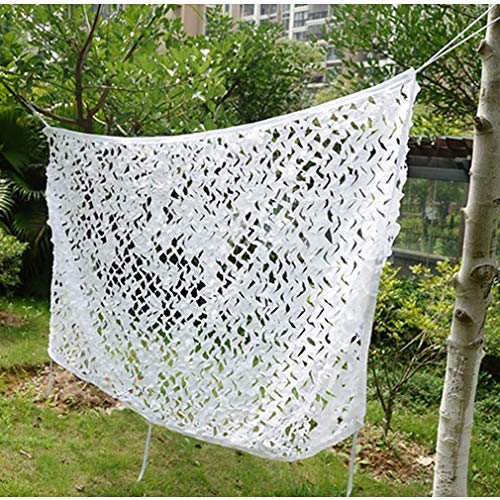 NIANXINN Camo Camouflage Net,150D Oxford Polyester Camo Net,White Sun Protection Net,for Bars Garden Camping Leisure Animal Observation Sun Protection Camouflage Privacy Screen(8x10m/26.2x32.8ft)