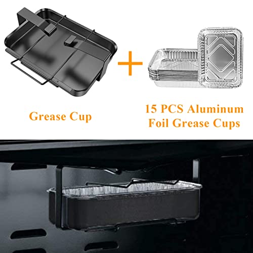 Hisencn 7515 Grill Catch Pan Holder Drip Pan Replacement for Weber Genesis 1000-5500, Genesis Silver/Gold/Platinum, Genesis II Series, Platinum I/II, and Summit, Porcelain Steel Grease Collection