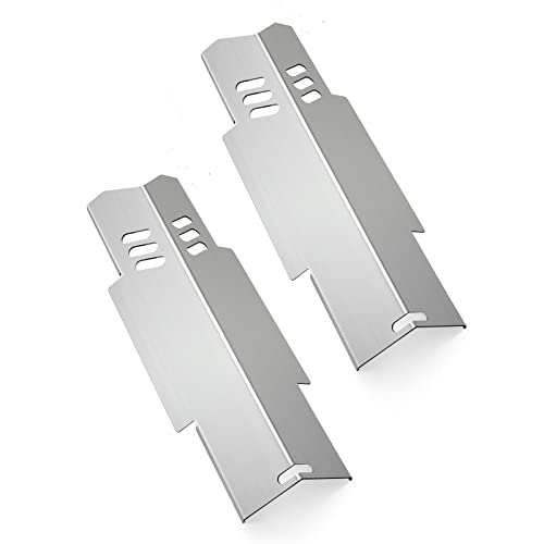 Damile 14.5â Grill Heat Plates Heat Shield Burner Cover Part for Dyna-Glo DGF350CSP, Dyna Glo DGF350CSP-D, BBQ Gas Grill Replacement Parts Accessories, Stainless Steel Flame Tamer Heat Tent Repair Kit
