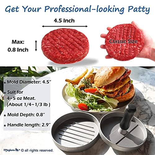 YoCosii Hamburger Press Patty Maker with 100 Free Patty Papers,Non Stick Burger Patty Maker Mold