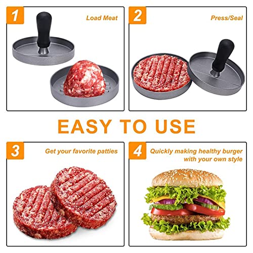 YoCosii Hamburger Press Patty Maker with 100 Free Patty Papers,Non Stick Burger Patty Maker Mold
