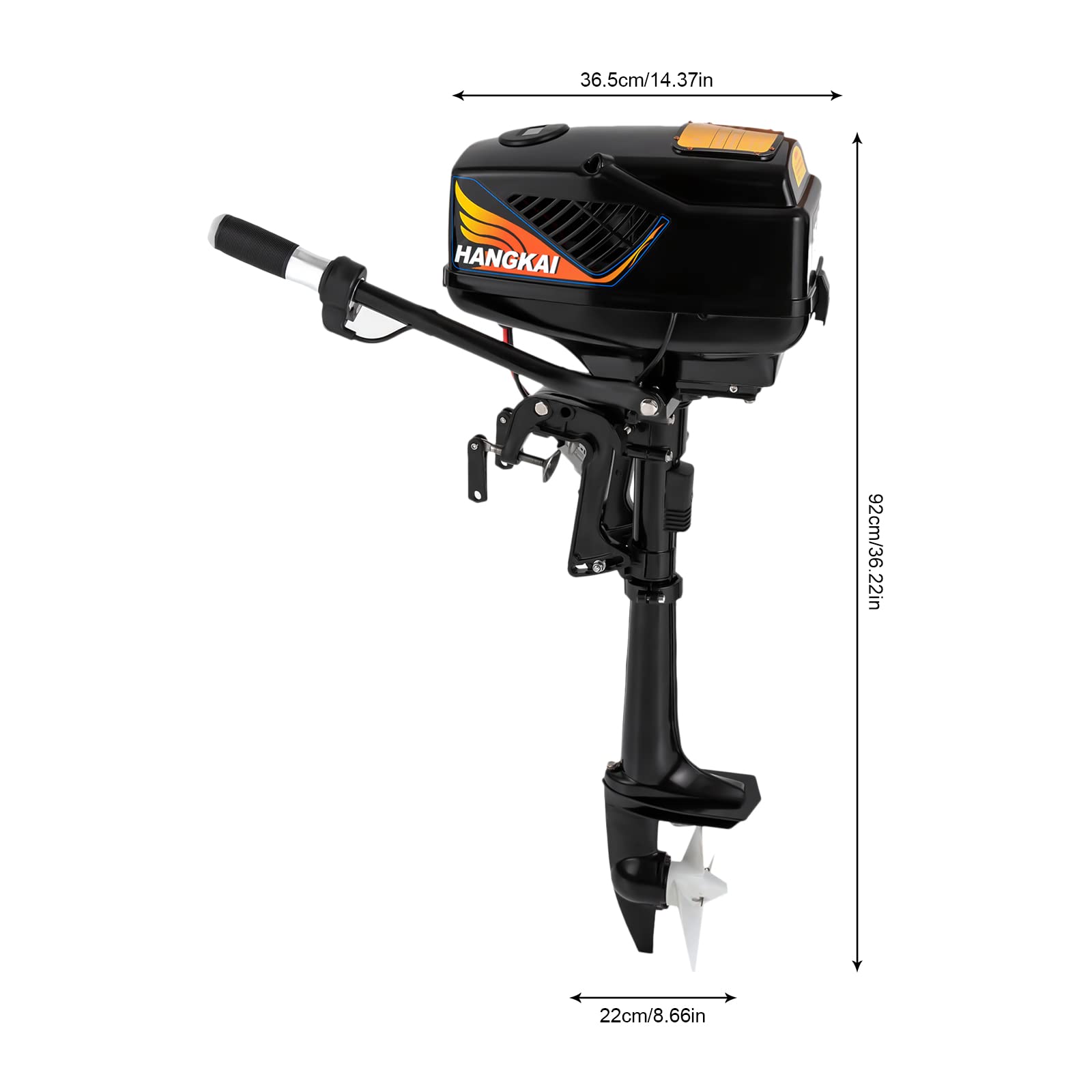 Electric Outboard Motor,5HP Brushless Motor Boat Engine,Outboard Boat Motors,Ideal for Fishing, Boating | 48V, 1200W