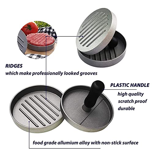 YoCosii Hamburger Press Patty Maker with 100 Free Patty Papers,Non Stick Burger Patty Maker Mold