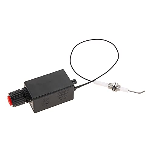 Hicello Igniter Push Button Ignition Kit for Fire Pit Gas Burner Grill Igniter Replacement with 11.8inch(300mm) Electrode Ignition Cable Wire for Outdoor BBQ Gas Patio Heater AA Electronic Battery