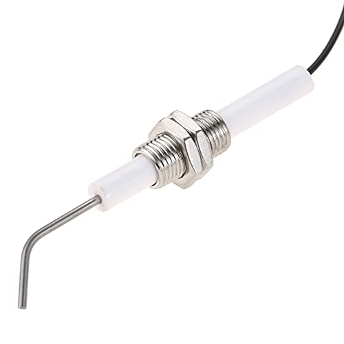 Hicello Igniter Push Button Ignition Kit for Fire Pit Gas Burner Grill Igniter Replacement with 11.8inch(300mm) Electrode Ignition Cable Wire for Outdoor BBQ Gas Patio Heater AA Electronic Battery