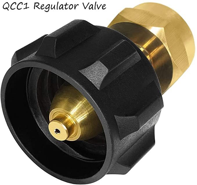 ANPTGHT Propane Refill Adapter, LP Gas Cylinder Tank Coupler Fits QCC1 / Type1 Propane Tank and 1 lb Throwaway Disposable Cylinder Solid Brass QCC1 Regulator Valve, Easy Fill Propane Bottle
