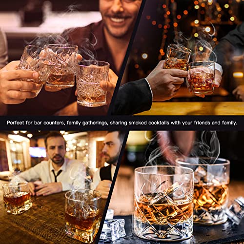 HEH Cocktail Smoker Kit with Torch, Old Fashioned Smoker Kit with 8 Smoking Wood Chips Flavors for Infusing Smoke into Cocktail Whiskey Bourbon, Gift for Father, Husband, Boyfriend(No Butane)