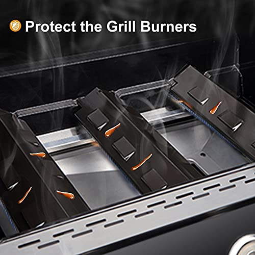BBQ-Element Replacement Parts for Charbroil 461442114 463441312 463441514 463440109 and Other Grill Models, Heat Plate Shield, Burner Tubes and Crossover Tube Replacement for Char-Broil 463440109