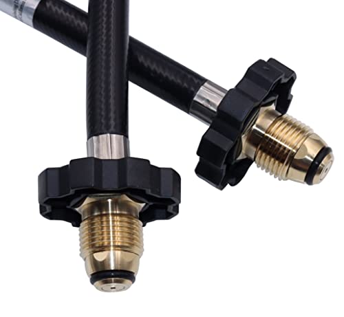 METER STAR 350 PSI High Pressure Universal Dual Propane Tank Connection Kit, Propane Y Splitter Hose Adapter Kit Connect 5-100 lbs Cylinder Tank for Grill, Heater, Fire Pit, Fireplaces
