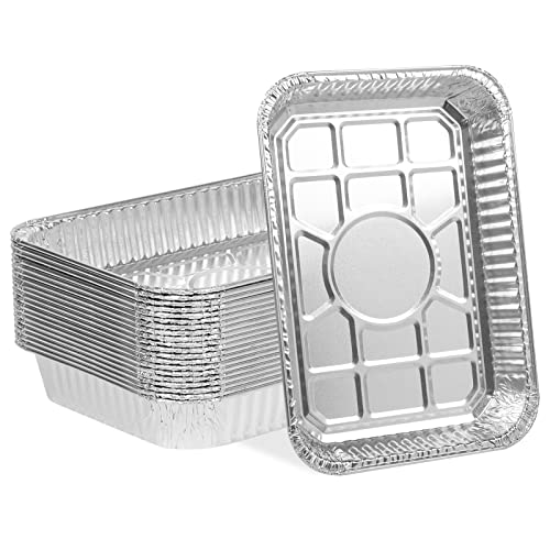 SHINESTAR 20-Pack Drip Pans for Weber, Grill Accessories for Weber Genesis, Spirit, Q Series, Disposable Aluminum Foil Grease Tray Liners, 8.5 x 6 Inch