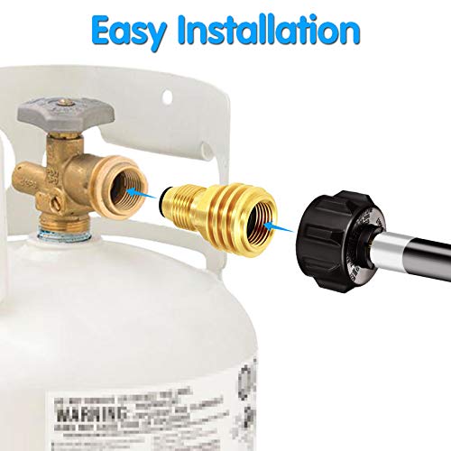 MOFLAME 2 Pack of Propane Tank Adapter Fitting,Converts POL LP Tank Service Valve to New QCC1/Type1 Adapter